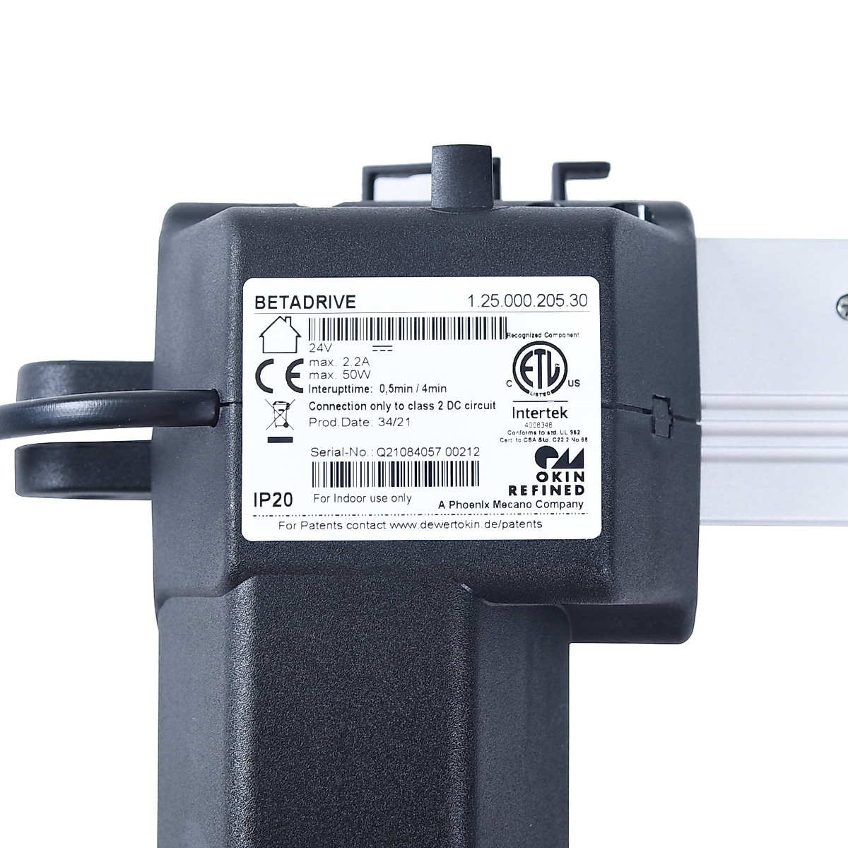 Okin Betadrive Motor Model 1.25.000.205.30 for Power Recliner Sofa Bed Actuator Replacement, Electric Lift Chair Motor Replacement Part for JLDQ.1.156.333, JLDQ.11.156.333, JLDQ.12.157.333