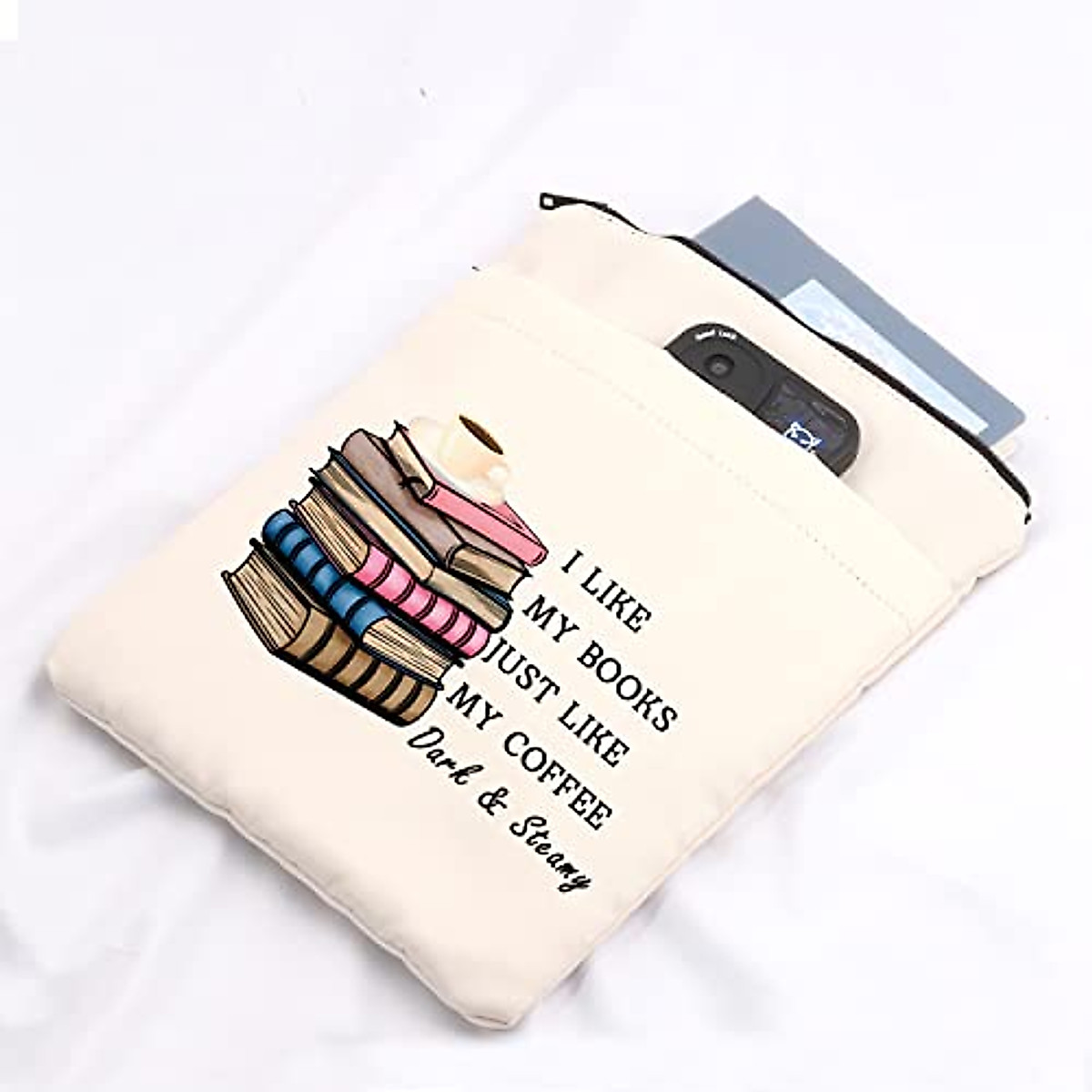 MAOFAED Dark Roman Book Sleeve Smut Lover Book Sack Bookish Book Protector Gifts for Reader (Dark Steamy booksl)