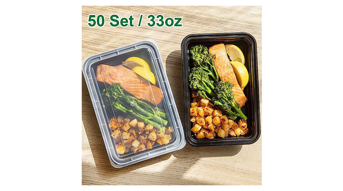 MORDEN MS 50 Pack Meal Prep Containers - Healthy Food Storage