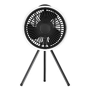 PINSAI Camping Fan, Tent Fans for camping with lights,Portable Camping Fan with LED Lantern, USB Desk Fan with Hanging Hook for Tent,Car