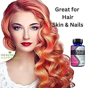 Hair Growth Formula – to Make Your Hair Grow & Skin Glow | Hair, Skin & Nails Optimizer with 5000 Mcg of Biotin, Hydrolized Collagen & More – for Men & Women, 60 caps for 30 Days Use