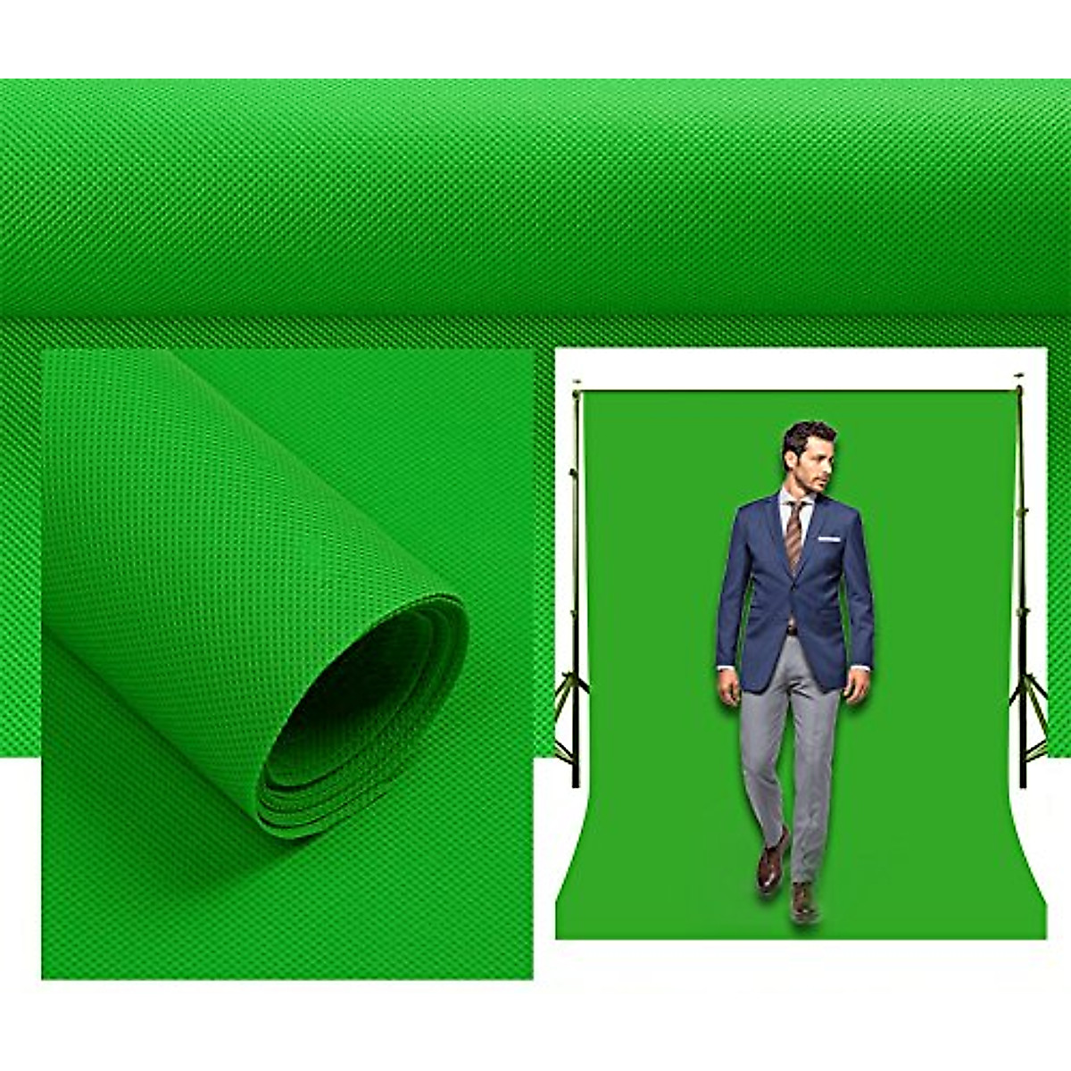 LYLYCTY Background 5x7ft Non-Woven Fabric Solid Color Green Screen Photo Backdrop Studio Photography Props LY063