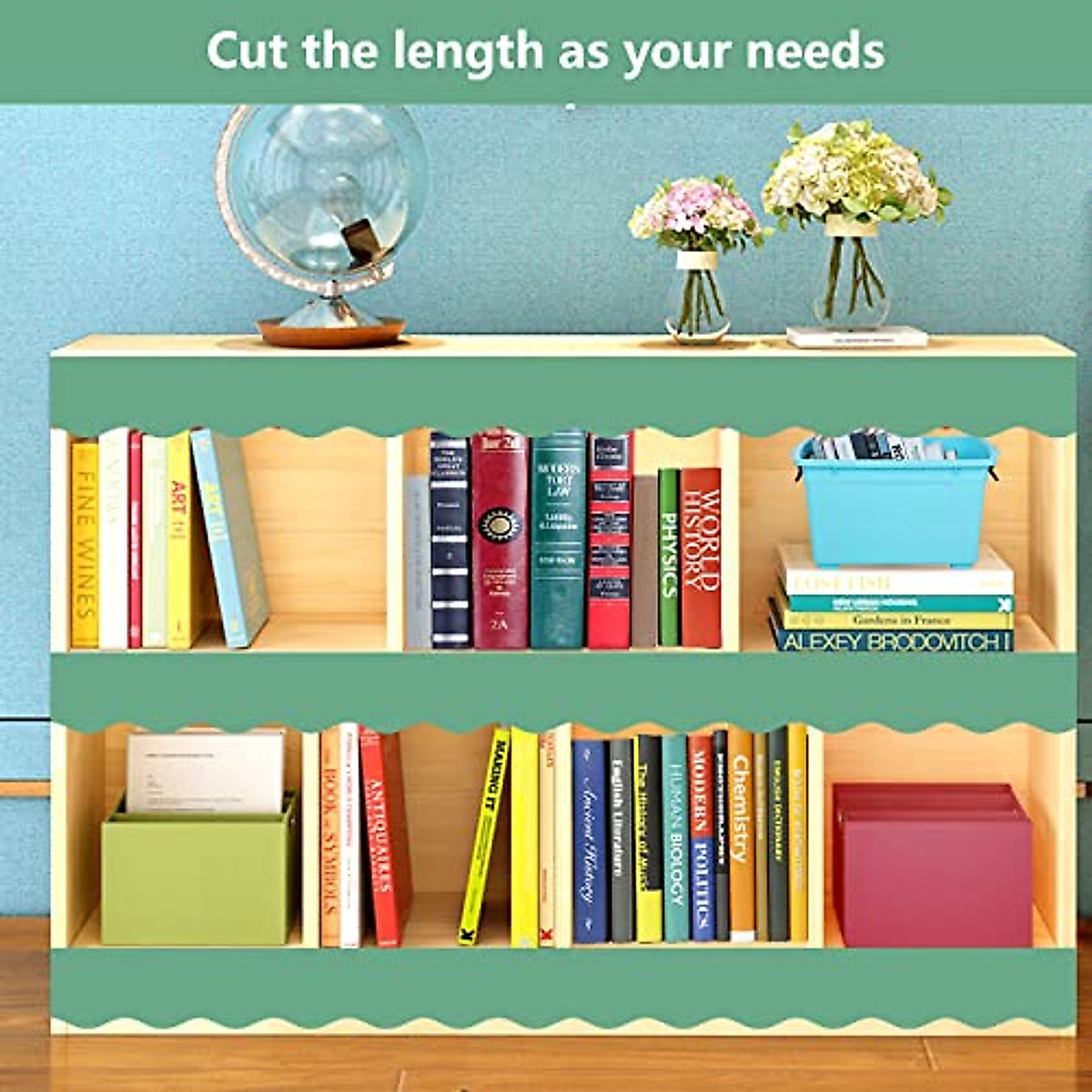 Eucalyptus Green Bulletin Board Border Scalloped Border Trim for Classroom 52ft One Roll