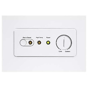 GE FCM16DLWW 65 Inch Freezer with 15.7 cu. ft. Capacity, White Door, Manual Defrost, Energy Star Certified, in White