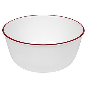Livingware 28 oz. Memphis Soup/Cereal Bowl [Set of 6] Color: White/Red