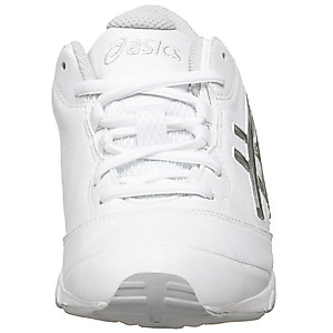 ASICS Women's Cheer 5 Cheerleading Shoe,White/Interchange/Silver,6.5 B US
