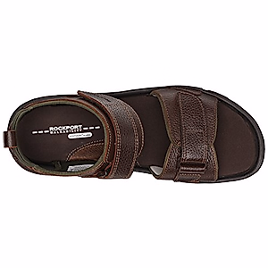 Rockport Men's Rocklake Flat Sandal, Brown/Brown, 11.5 W US