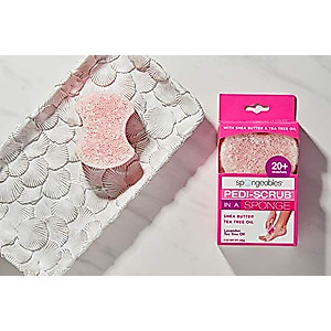 Spongables Pedi Scrub Foot Exfoliating 20+ Wash Sponge, Lavender, 1 Count