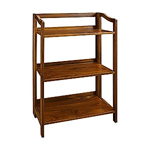 Casual Home Stratford 3-Shelf Folding Bookcase-Warm Brown