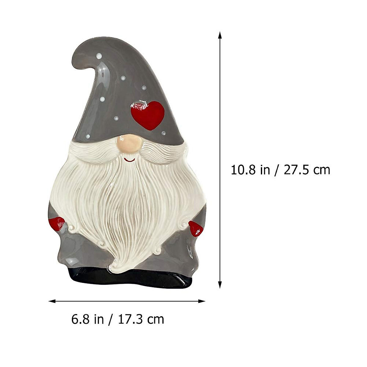 NUOBESTY Gnome Shaped Platter Snack Appetizer Trays Dessert Serving Dishes Holiday Food Serving Platter Candy Nut Dish Container Christmas Party Favors
