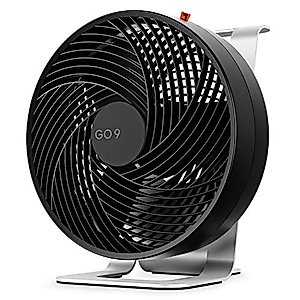 Sharper Image GO 9 Rechargeable Portable Fan with Stand, 3 Speeds, Adjustable Head Tilt, Black