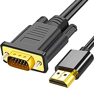 AKWOR HDMI to VGA, 6FT Gold-Plated HDMI to VGA Cable (Male to Male) Compatible for Computer, Desktop, Laptop, PC, Monitor, Projector, HDTV, Raspberry Pi, Roku, Xbox and More