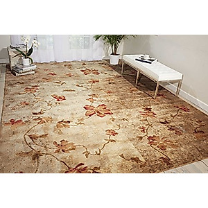 Nourison Somerset Floral Multicolor 7'9" x 10'10" Area-Rug, Easy-Cleaning, Non Shedding, Bed Room, Living Room, Dining Room, Kitchen (8x11)