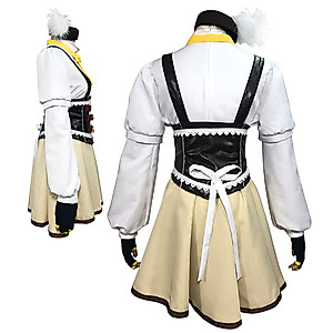 Lioskey Tomoe Mami Cosplay Costume Madoka Magica Cosplay Dress Uniform Outfit Halloween Full Set(M, Costume)