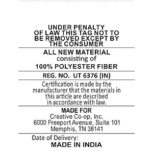 Creative Co-Op 18" Square Beaded Cotton Pillow