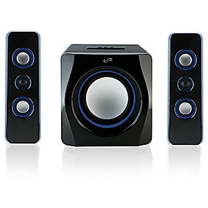iLive Bluetooth Speaker System with Built-In Subwoofer, 7.28 x 8.86 x 7.28 Inches, Black (iHB23B)
