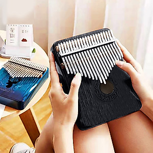 Kalimba Thumb Piano 17 Keys Mbira Finger Piano Portable Musical Instrument for Adults Beginners