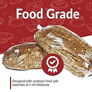 Reli. Bread Bags with Ties | 8 x 4 x 18" | 250 Pack (250 Twist Ties) | Bulk Bread Bags for Homemade Bread | Plastic Bread Bags for Bakery | Bread Loaf Packing Bags | Clear, Large