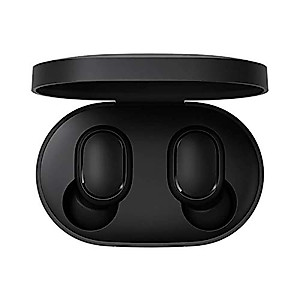 Xiaomi TWSEJ04LS Redmi Airdots Earphones, Bluetooth, Sweatproof, True Wireless Earbuds, Global Version - Black, Small