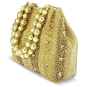 Aheli Indian Potli Bags for Women Evening Bag Clutch Ethnic Bride Purse with Drawstring (P58)