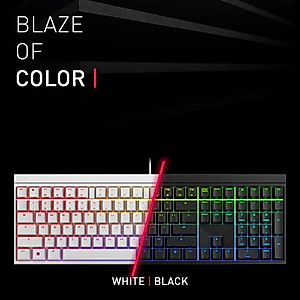 Cherry MX 2.0S Wired Gaming Keyboard with RGB Lighting Different MX Switching Characteristics: MX Black, MX Blue, MX Brown, MX RED and MX Silent RED (White - MX Silent Red Switch)