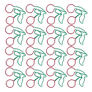 20PCS Bookmarks Planner Clip, Cute Fruit Pin Paper Clips Fruit Shaped 2‑Color Paper Clips for Office School Clips Accessories Gifts