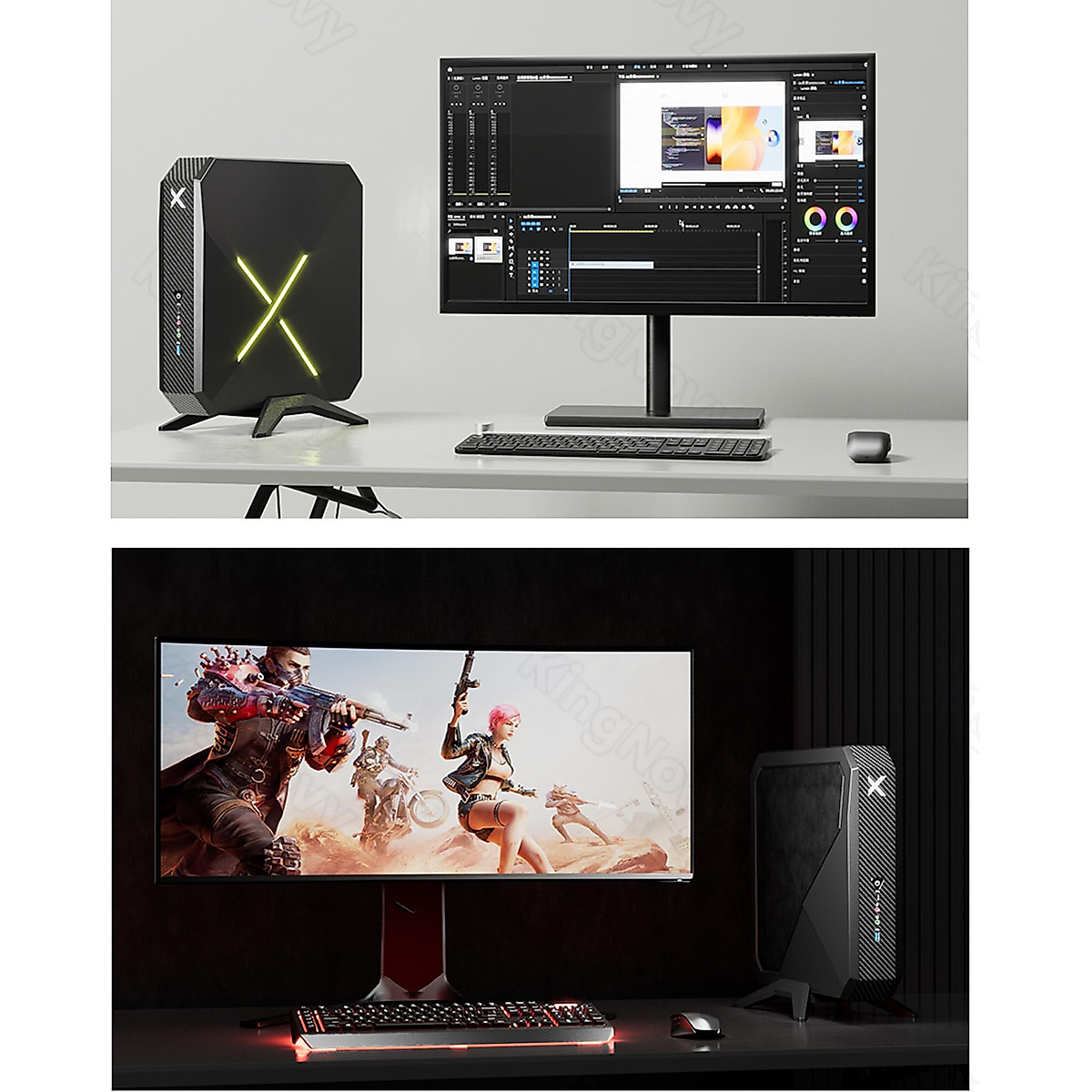 Strong Mini Desktop Gaming PC Window 11 Pro, AMD Ryzen 9 5900HX RTX3060, Mid-Tower Computer, 2.5G LAN, 3*USB 3.0, 2*USB 2.0, 2* Type-C, 1* HDMI, 1* DP, 2* Headphone, 2* Microphone, WiFi6E BT5.2