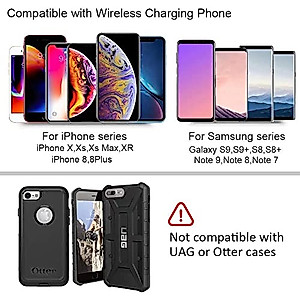 MANKIW Wireless Car Charger Automatic Clamping 10W Qi Fast Charging Car Charger Mount Compatible with iPhone 15 14 13 12 11 pro max Plus/Xs MAX/XS/XR/X/8/8p Samsung S10/S10+/S9/S9+/S8/S8+