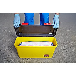 Rubbermaid Commercial Products FGQ95088YEL HYGEN Storage and Charging Bucket for Microfiber Mops Yellow, 12.5" x 8.8" x 25.8"