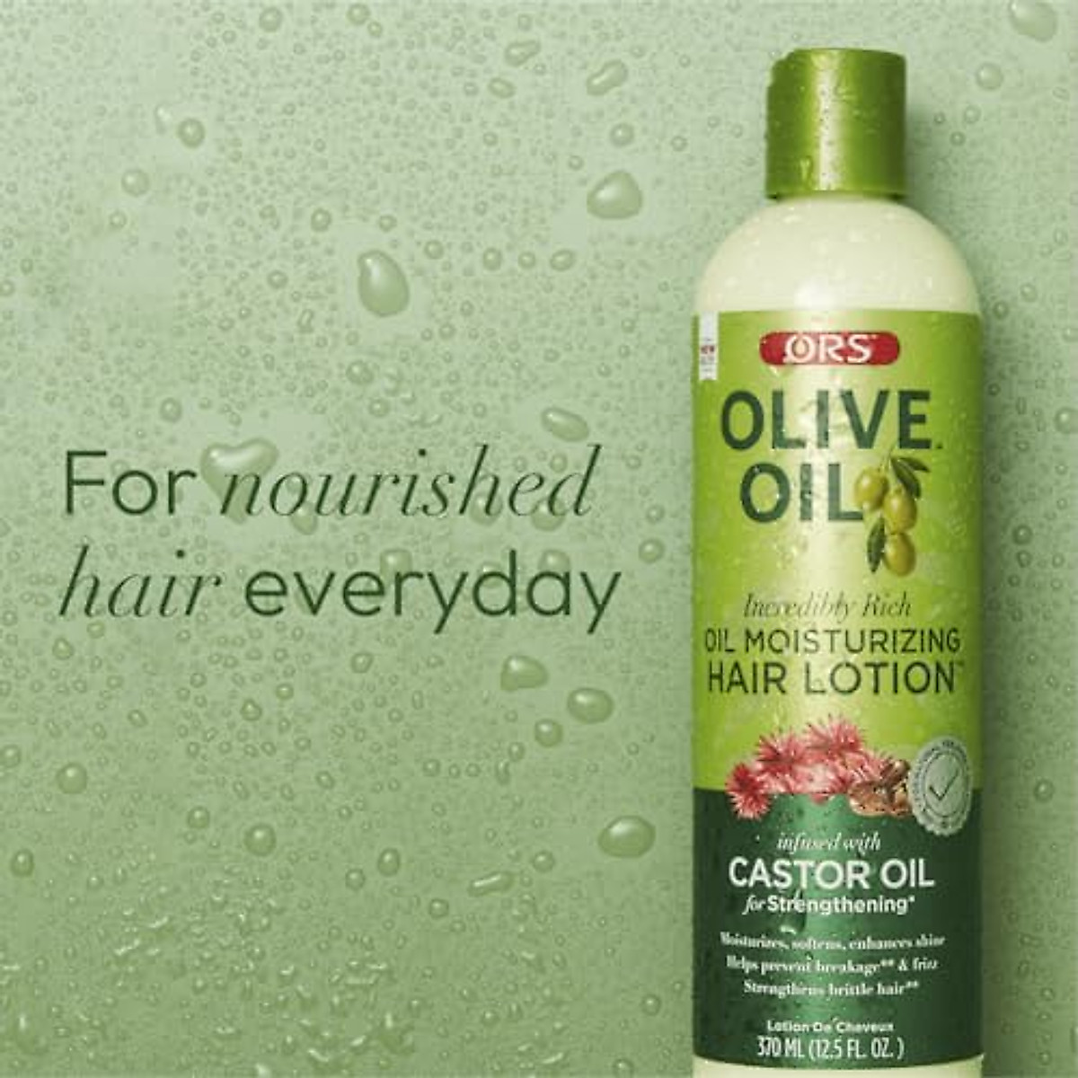 ORS Olive Oil Incredibly Rich Moisturizing Hair Lotion with Castor Oil for Strengthening 8.5 Ounces