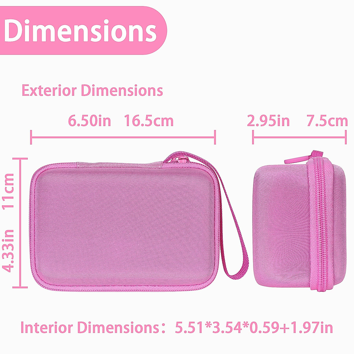 Aenllosi Kids Camera Case for Anchioo/for ESOXOFFORE Instant Print Camera Toys,Kids Selfie Digital Camera Photo Paper & Color Pen Holder (Pink,Case Only)