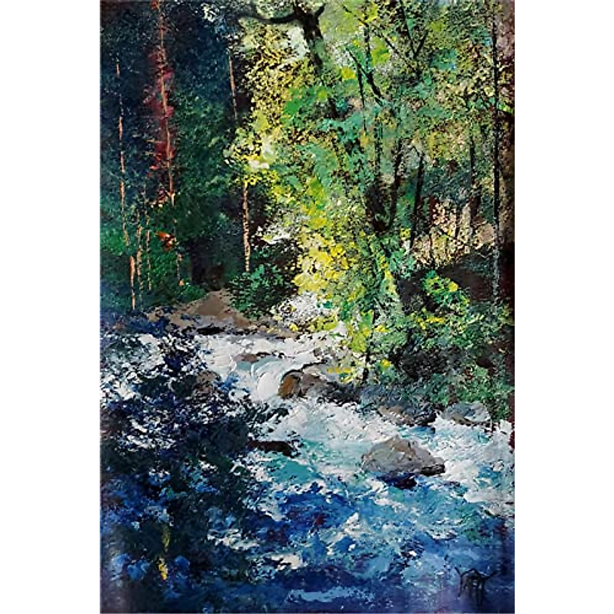 SOLD - Rushing Waters, Landscape by Internationally Renowned Painter Yary Dluhos