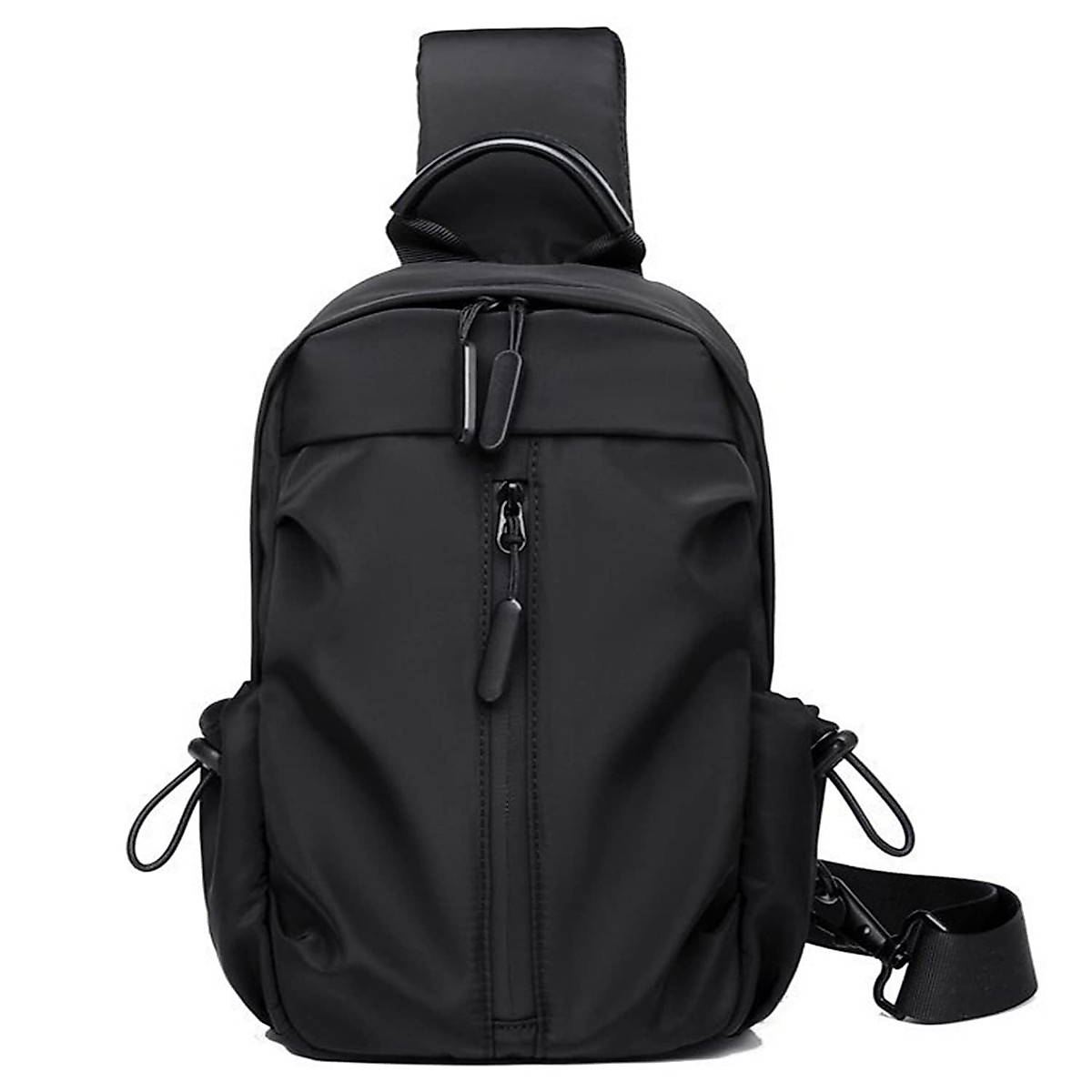 Crossbody Sling Backpack Sling Bag for Men Women, Small Chest Bag Daypack Fanny Pack Cross Body Bag for Hiking Traveling Outdoors - Black