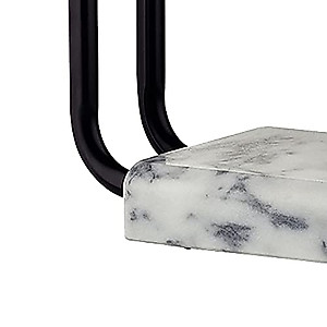 Kela Free Standing Towel Rack for Bathroom Varda Collection, Black/White