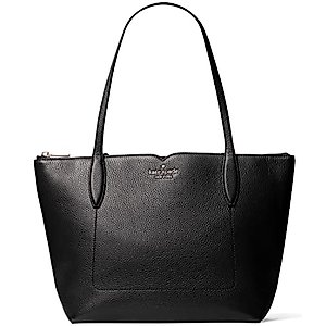 Kate Spade New York Harlow Pebbled Leather Large Tote (Black)