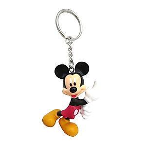 Disney Mickey Figural PVC Keyring Black Medium