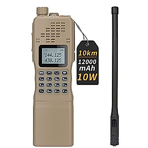 Baofeng AR-152 Ham Radio 10W High Power Tactical Two Way Radio with 12000 mAh Rechargeable Larger Battery Handheld Long Range Walkie Talkies Full Kit