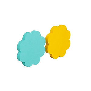 Post-it Super Sticky Notes, 3x3 in, 2X the Sticking Power, Daisy Shape, Assorted Colors, (7350-DSY)