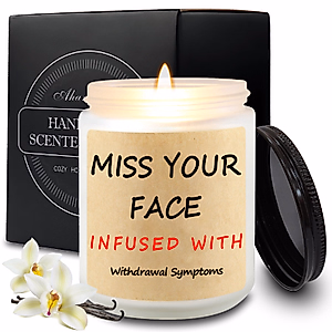 AharHora Candle Gifts for Women Men, Vanilla Scented Candle Miss Your Face Candle, Long Distance Relationship Gift Thinking of You Gift, Funny Friendship Candle for Best Friend Bestie Coworker