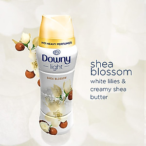 Downy Light Laundry Scent Booster Beads for Washer, Shea Blossom, 26.5 oz, with No Heavy Perfumes