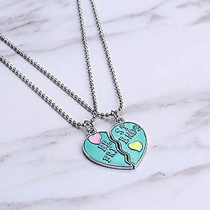 MJartoria BFF Necklace for 2-Cute Split Heart Pendant Best Friends Forever Friendship Best Friends Necklaces for Girls, Sisters