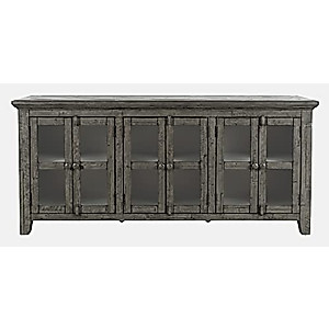 Jofran Inc. Rustic Shores Coastal Distressed Acacia Credenza Cabinet with Storage