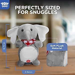 TOY Life Infant Toys for Baby 18M+ Months Baby Musical Talking Toys Plush Elephant Toys - Stuffed Newborn Toys with Dancing Singing Toys for Babies Boys Girls Toddlers Baby Toys 18M+ Months