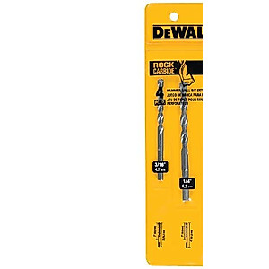 DEWALT Masonry Drill Bit Set, Percussion, 4-Piece (DW5204)