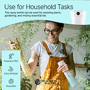 BeautifyBeauties Hair Spray Bottle – Ultra Fine Continuous Water Mister for Hairstyling, Cleaning, Plants, Misting & Skin Care (10 Ounce)