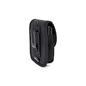 BELTRON Leather Pouch for Galaxy Z Flip (F700/F707), Galaxy Z Flip 3 (F711), Galaxy Z Flip 4 (F721), Motorola RAZR 4G, Motorola RAZR 5G with Heavy Duty Belt Loop, Metal Belt Clip & Dual Magnet Closure