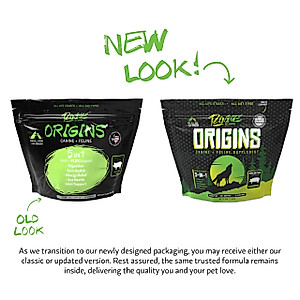 ROGUE PET SCIENCE Origins 5-in-1 Dog Supplement - Powdered Food Topper w/Natural Heirloom Pork Protein- Supports Healthy Digestion, Skin, and Coat - Helps Reduce Itching & Joint Inflammation (2 lbs)