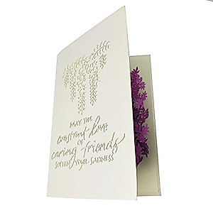 WOWPAPERART Wisteria Tree Sympathy & Condolence Card (Original) - 3D Pop Up Greeting Card