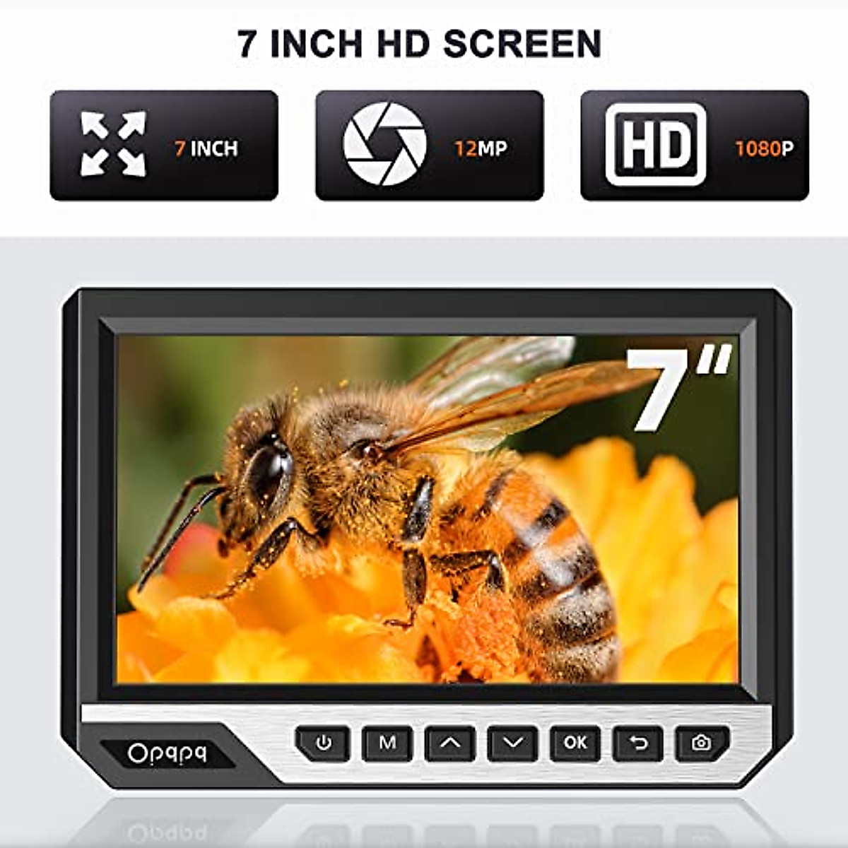 LCD Digital Microscope - 2000X Biological Microscope with Digital&Microbial Lens - Opqpq Electronic Microscope with 7'' IPS Display, 10 LED Lights, 12MP Camera, Windows/Mac OS Compatible