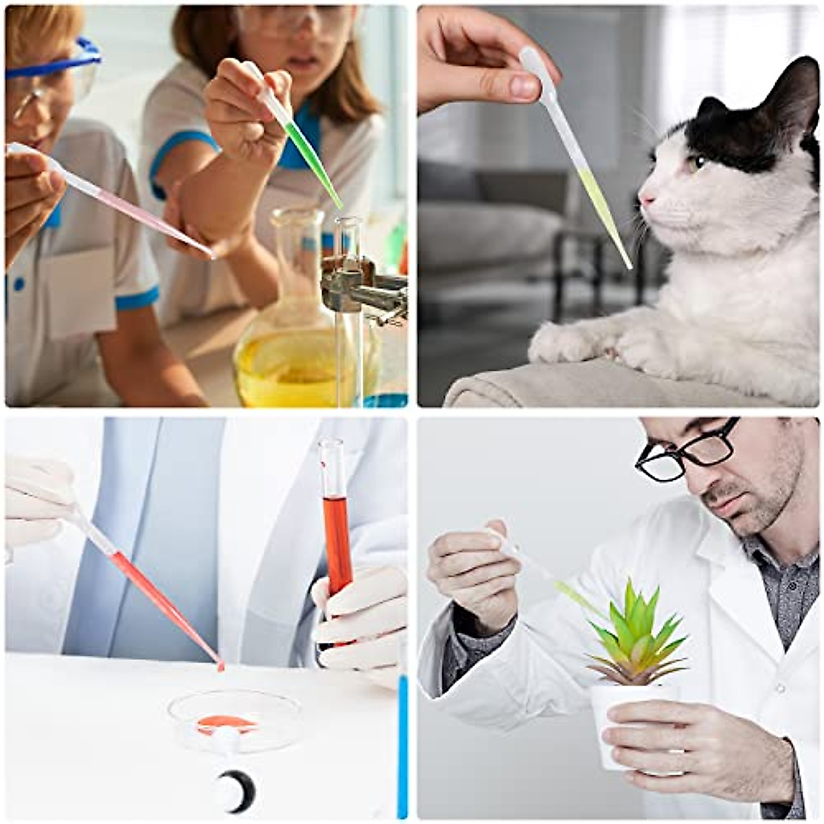 300PCS 3ML Plastic Transfer Pipettes, YSSHUI Disposable Pipette Transfer Pipettes for Essential Oil Pipette Makeup Tool